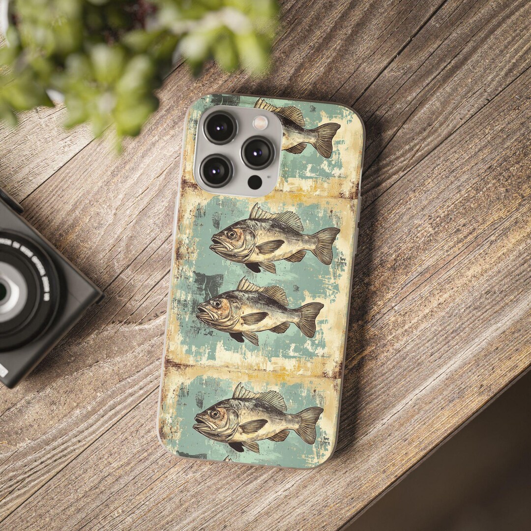 Rustic Fisherman Fish Flexi Phone Case: Distressed Outdoor Accessory - Etsy