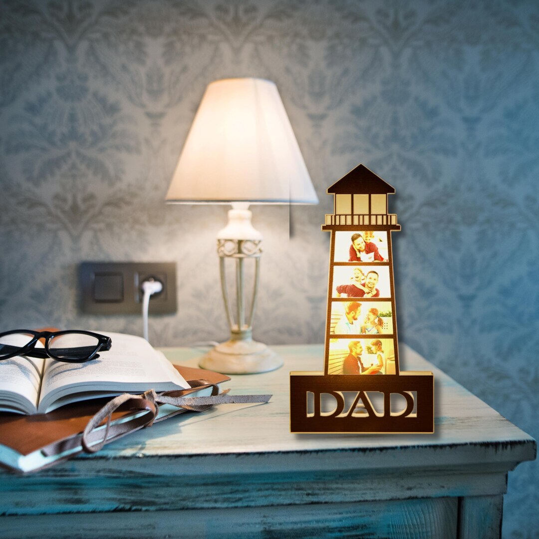 Personalized Photo Lighthouse Night Light LED Lamp - Unique Gift for ...