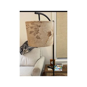 Elegant Arc Floor Lamp Botanical Floral and Leaf Shade, Modern Natural ...