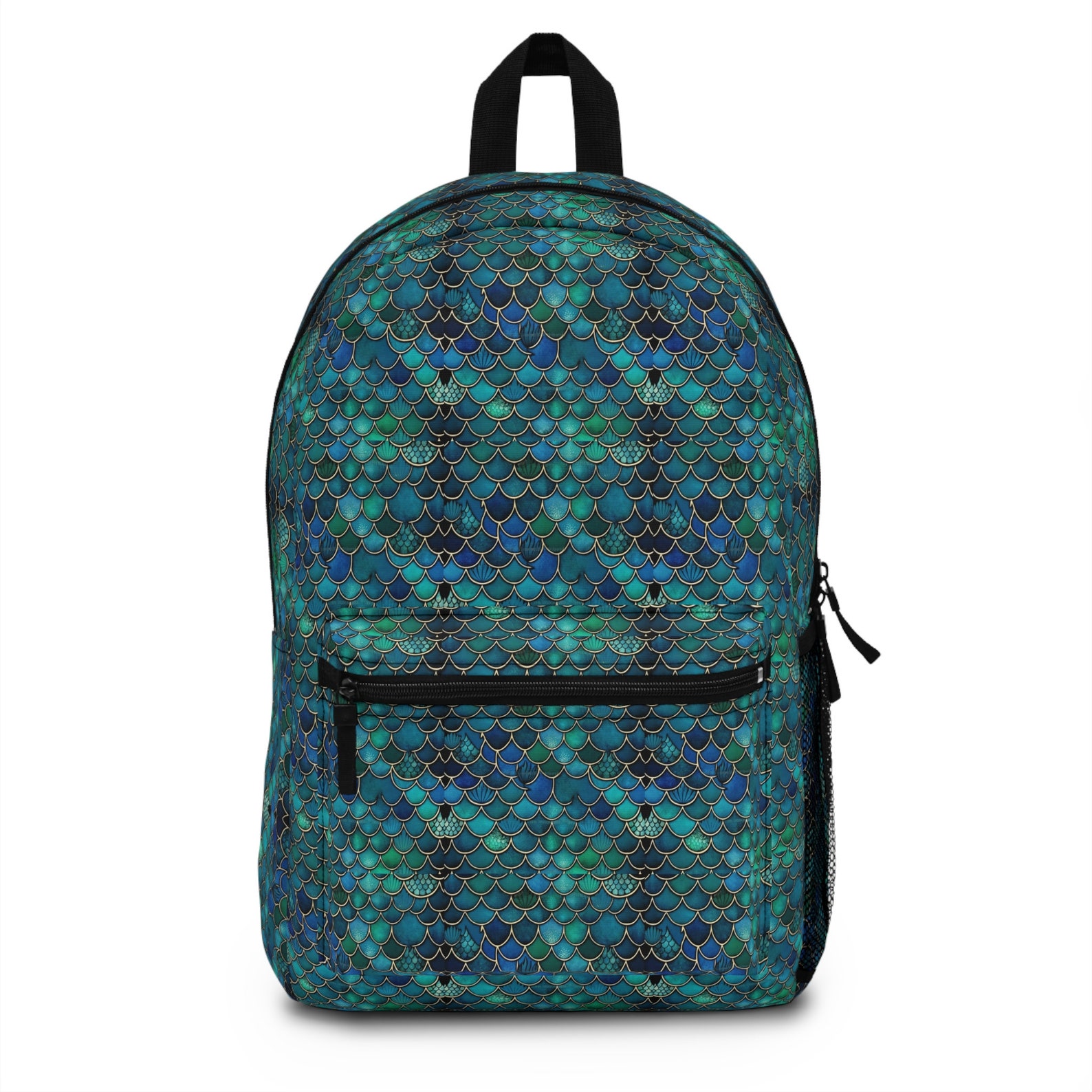 Mermaid Scale Backpack: Ocean Inspired Carryall Book Bag - Etsy