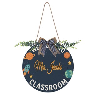 Personalized Teacher Door Sign: Outer Space Classroom Decor - Etsy