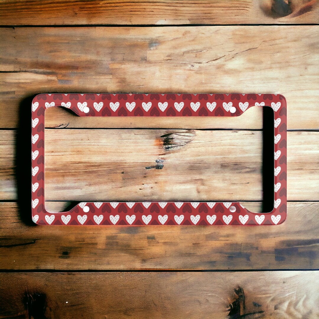 Valentines Hearts License Plate Frame Car Accessory New Car Gift ...