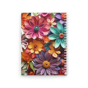 Floral Spiral Notebook, School Notebook, Spiral Notepad, School ...