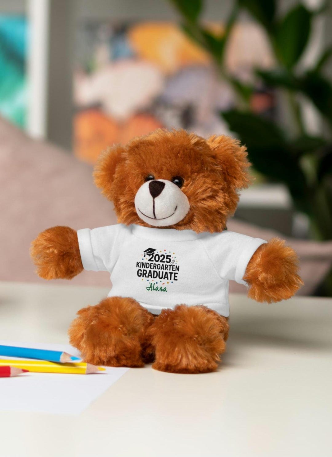 Cute Graduation Stuffed Bear, Kindergarten Grad Gift, Personalized ...