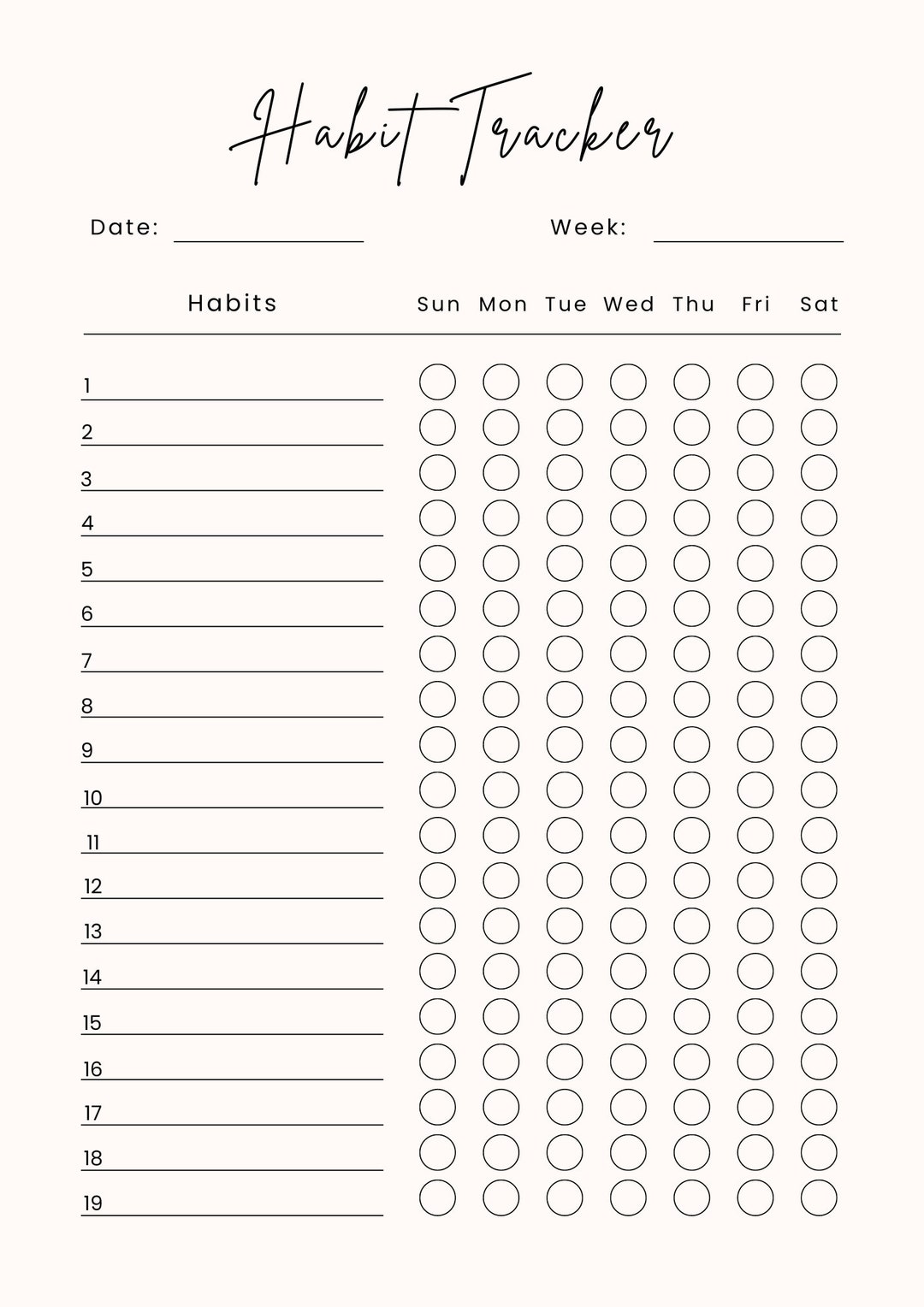 Hobbit Tracker, Printable Habbit Tracker, A4, A5, A6 - Etsy Israel