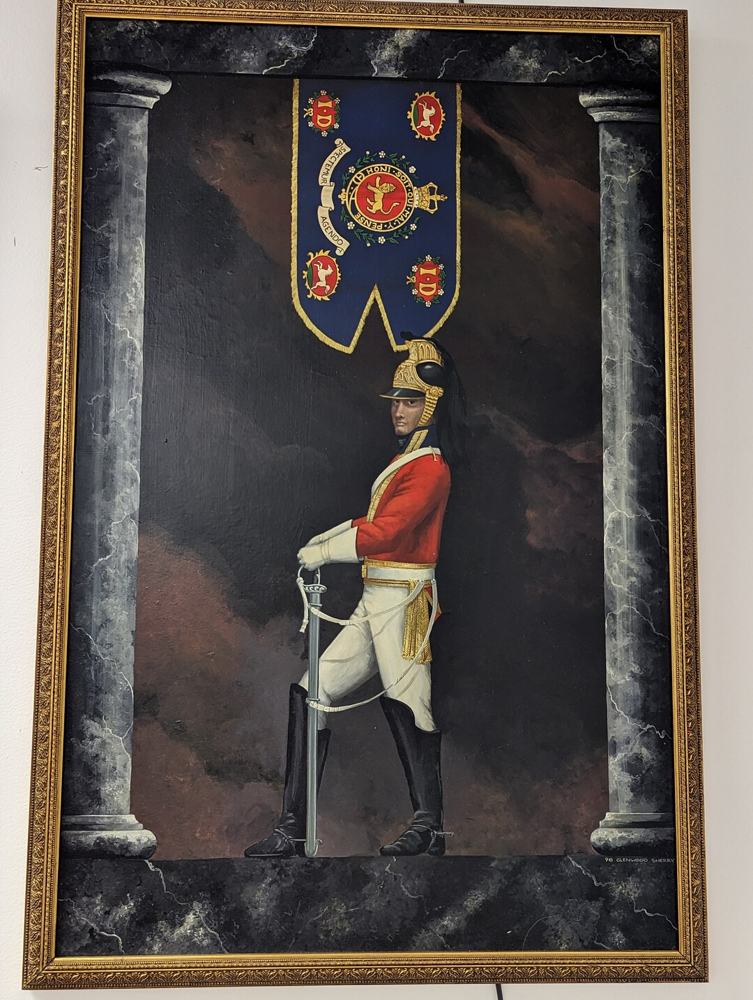 Original Painting on Wood With Beautiful Frame. Soldier - Etsy