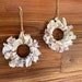 Set of 2 BASEBALL RAG WREATH/ Homespun/ Handmade Rag Wreath/ Mason Jar ...