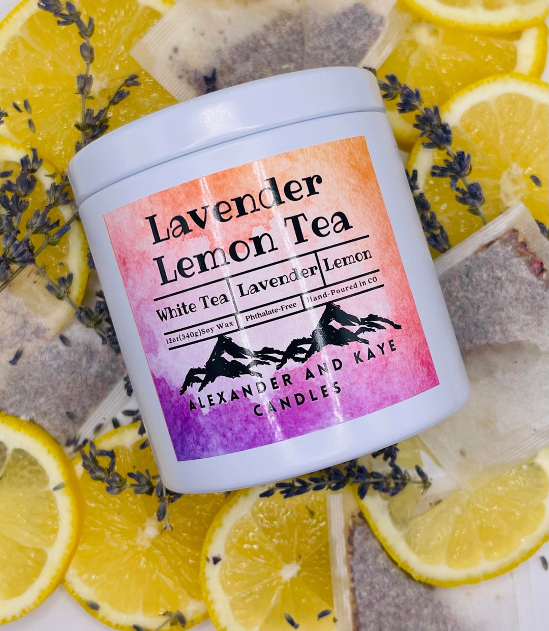 Lavender Lemon Tea Double Wicked 12oz Candle - Etsy