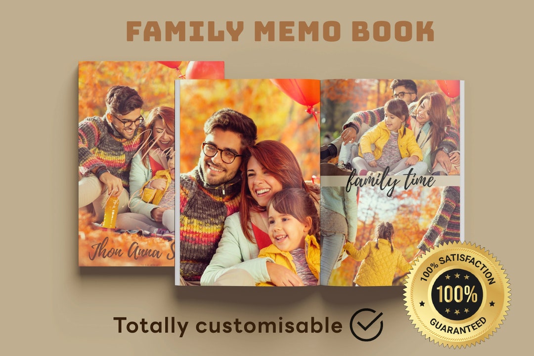 FAMILY Memory Book Customizable With Your Photos /perfect Gift for Her ...