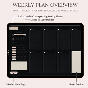 Landscape 2024 iPad & Tablet Planner Dated Monthly Weekly Daily Planner ...