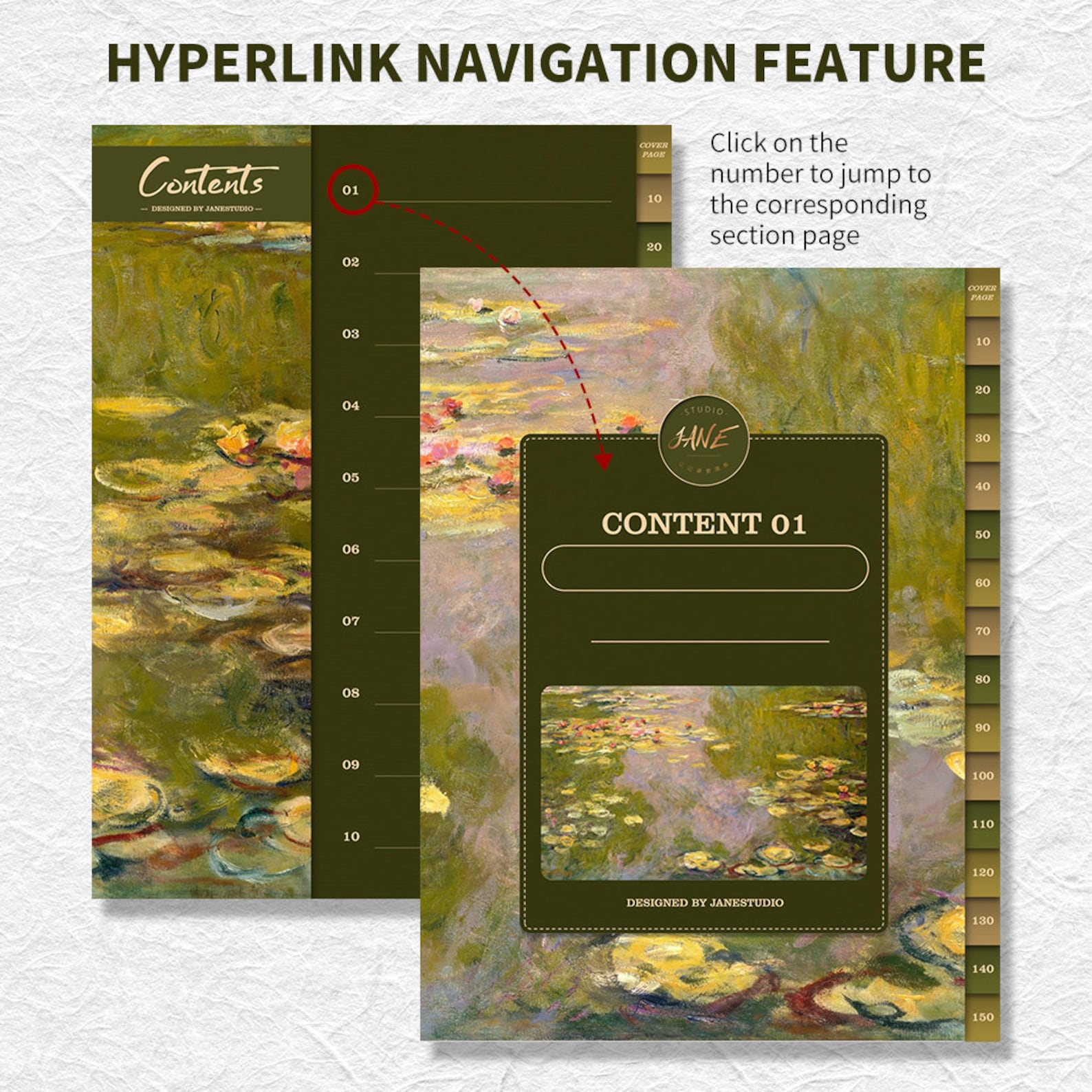 Hyperlinked Digital Notebook Portrait With Free Digital Stickers ...