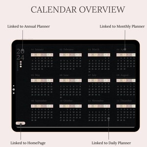 Landscape 2024 iPad & Tablet Planner Dated Monthly Weekly Daily Planner ...