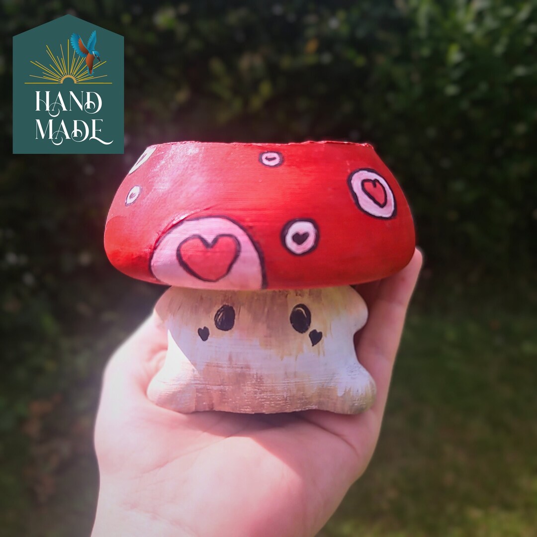 Charming Mushroom Planter - Adorable and Personalised Planter, Handmade ...