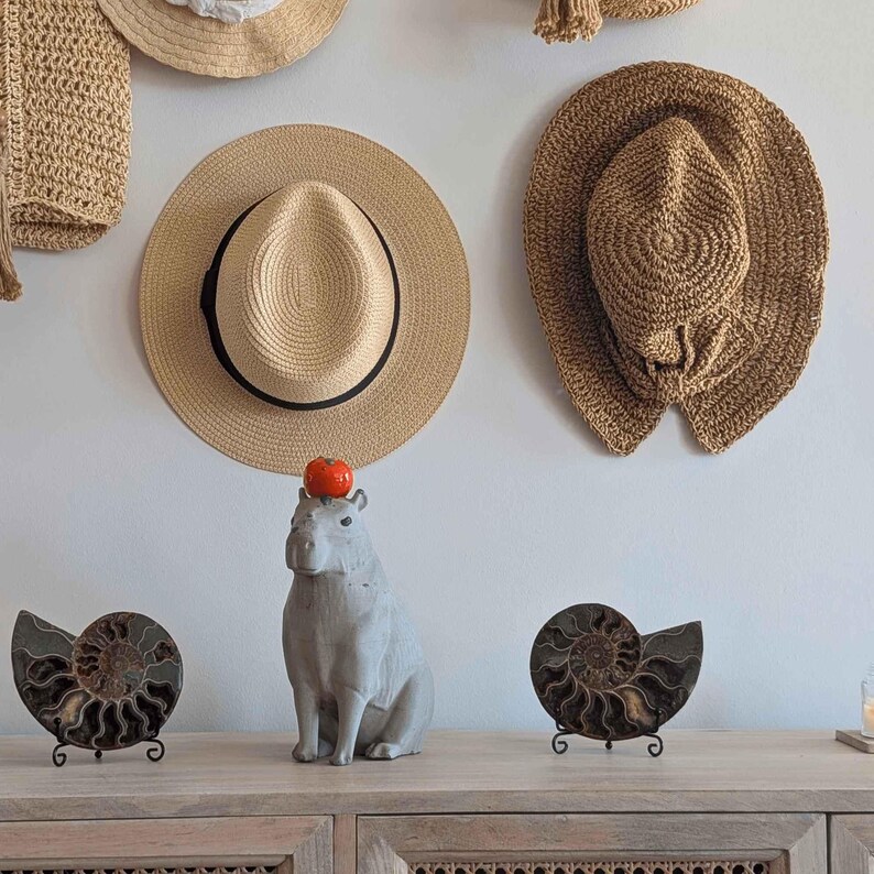 Capybara Concrete Sculpture With Orange | Quirky Garden Ornament - Etsy