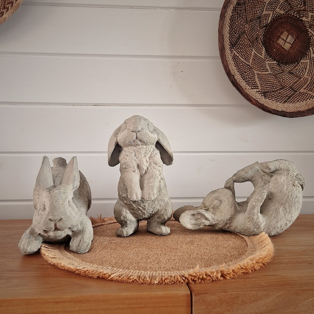Hopscotch Hare Trio - Rabbit Garden Ornaments Outdoor - Garden ...
