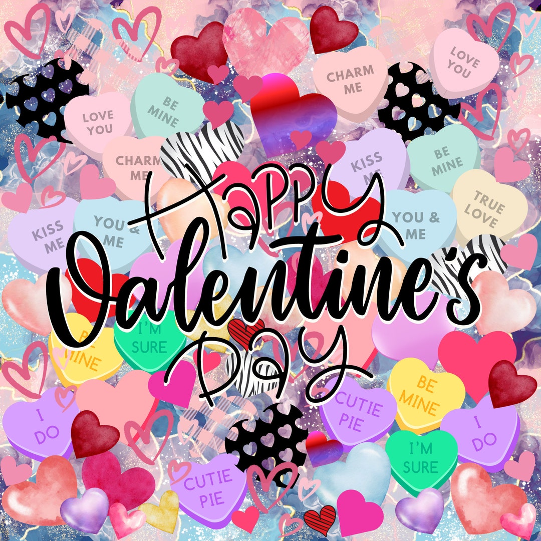 Happy Valentines Day Heart Sublimation Png Wrap - Etsy