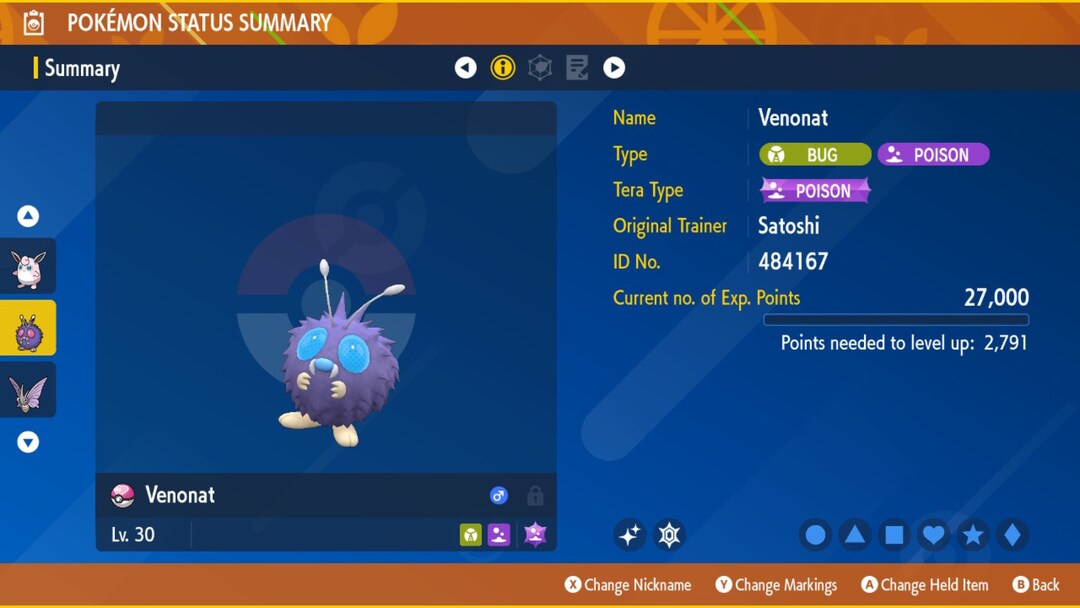 Shiny Venonat 6IV Pokémon Scarlet Violet - Etsy
