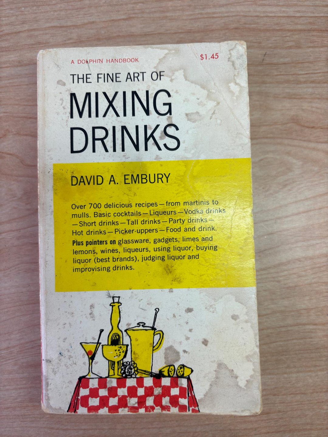 The Fine Art of Mixing Drinks David A. Embury Vintage Paperback 1961 - Etsy