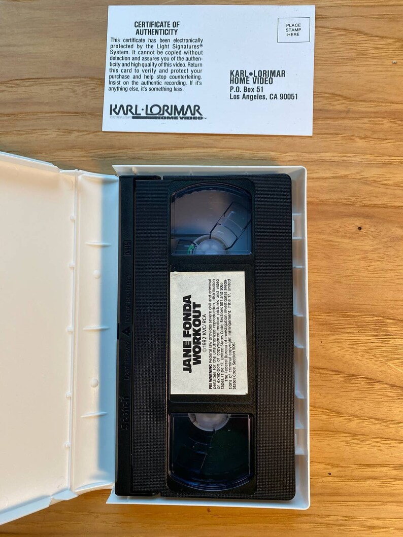 Jane Fonda Workout VHS RCA/KVC 1982 Original - Etsy Canada
