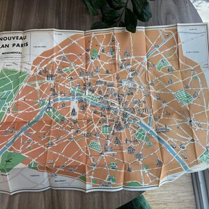 Vintage Illustrated MAP Guidebook in and Around Paris & Environs ...