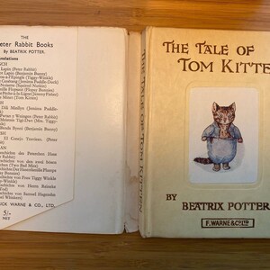 The Tale of Tom Kitten Beatrix Potter Early Ed Vintage 1930s - 60s DJ ...