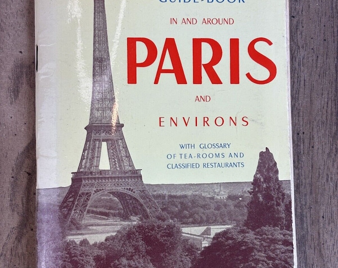 Vintage Illustrated MAP Guidebook in and Around Paris & Environs ...