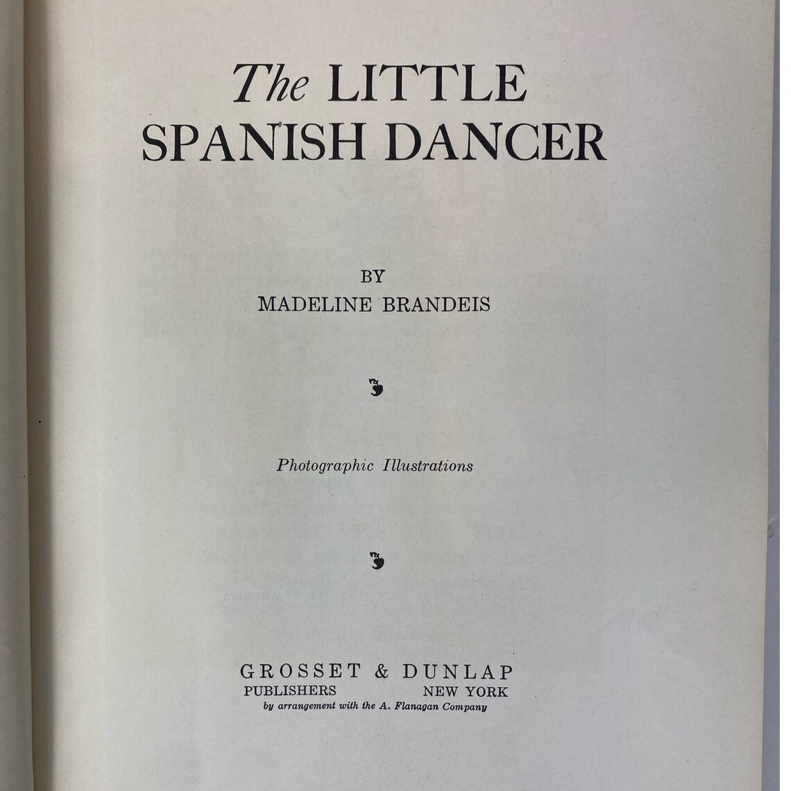 VTG 1st Ed. 1936 the Little Spanish Dancer Madeline Brandeis No DJ ...