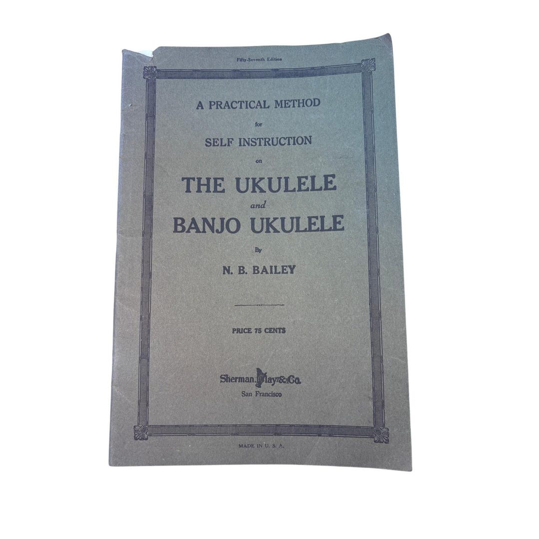 Antique 1914 the Ukulele and Banjo Ukulele Instruction N. B. Bailey ...