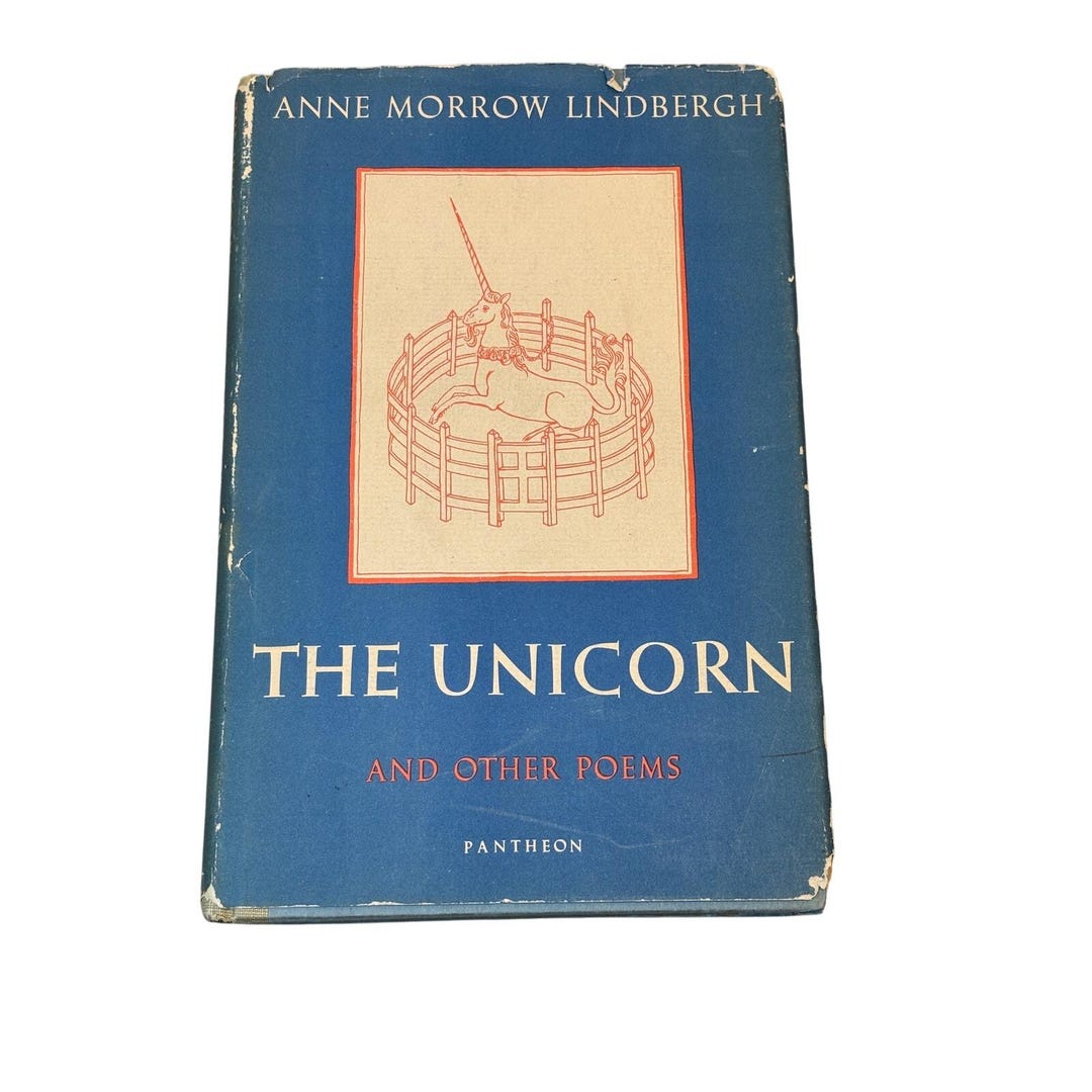 The Unicorn and Other Poems Anne Morrow Lindbergh Dec 1956 1st Ed. HB DJ - Etsy