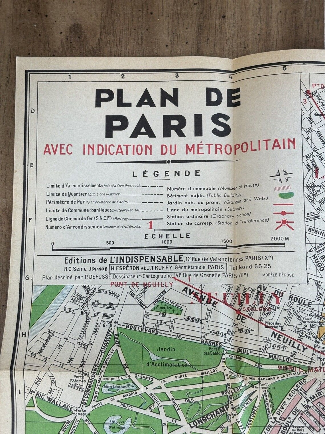 Vintage Illustrated MAP Guidebook in and Around Paris & Environs ...