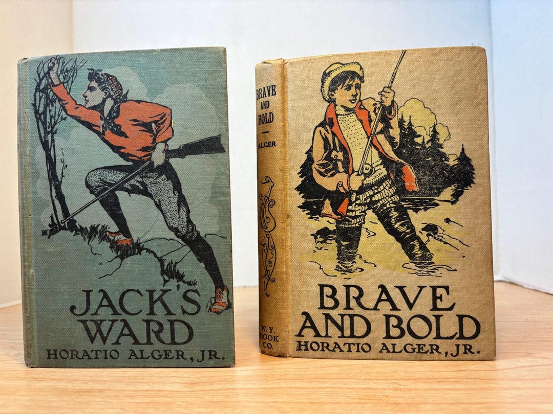 Antique Horatio Alger Jr. Books 1910 Brave and Bold & Jack's Ward ...