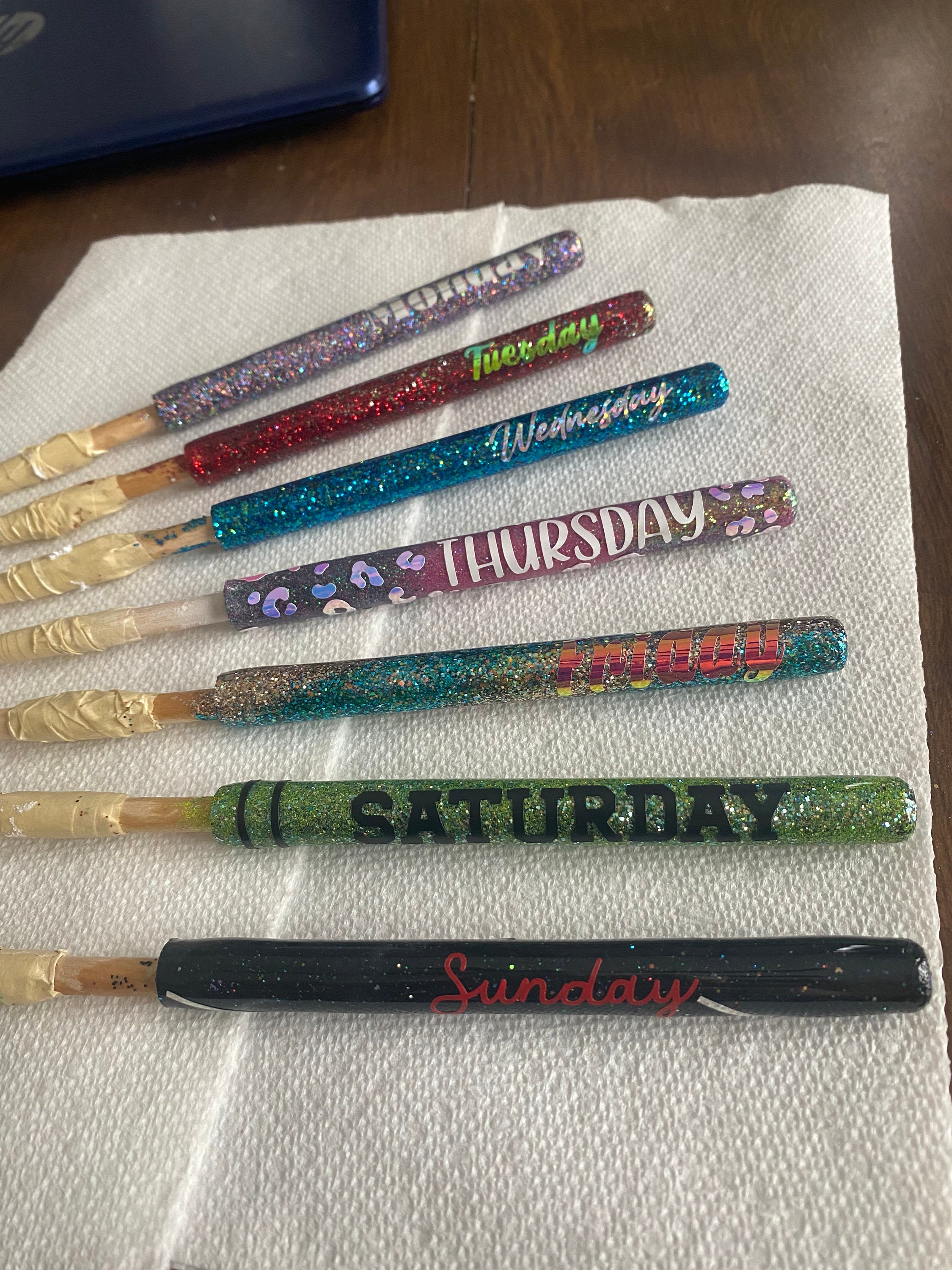 Days of the Week Customizeable Pens - Etsy