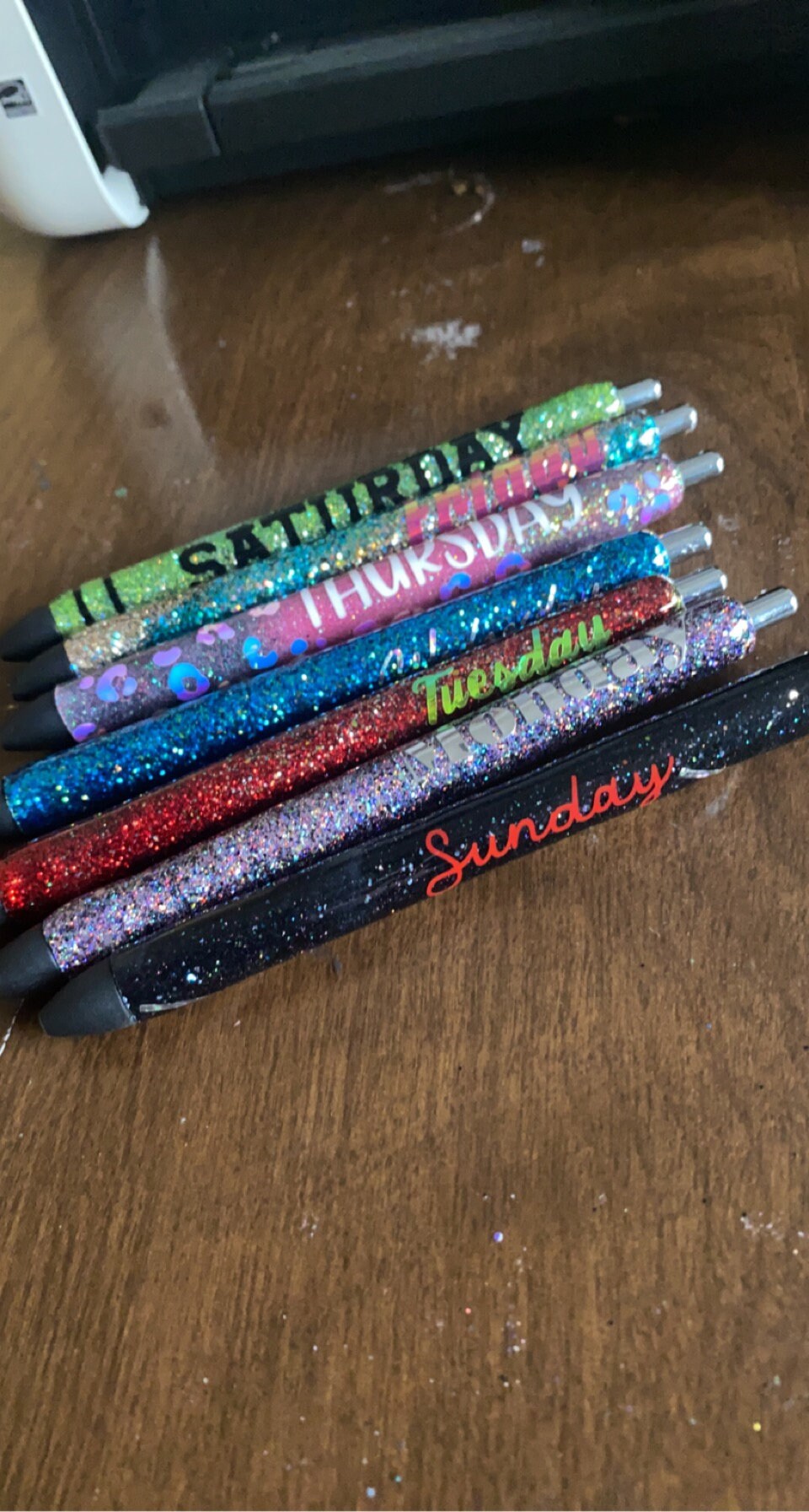 Days of the Week Customizeable Pens - Etsy