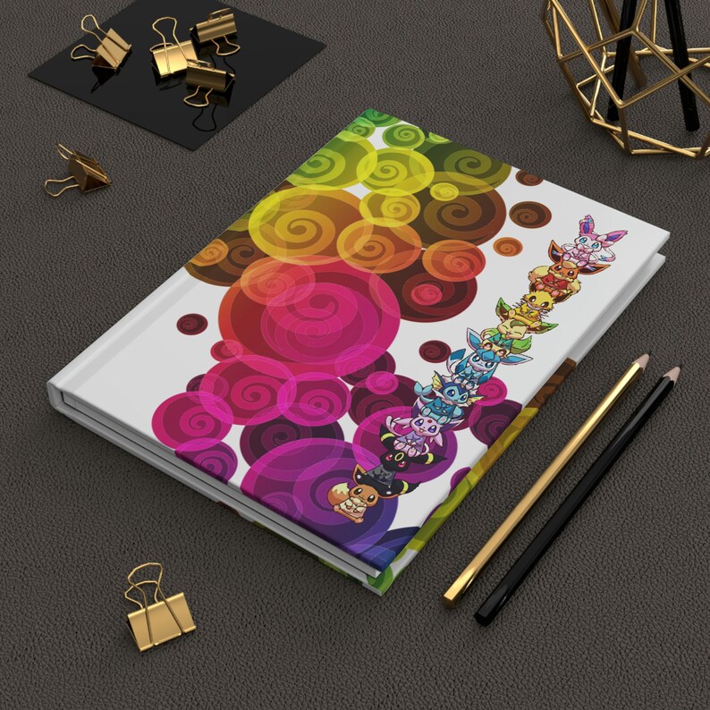 Pokémon Eevee Eeveelution Hardcover Journal, Pokemon Notebook, Pokémon ...
