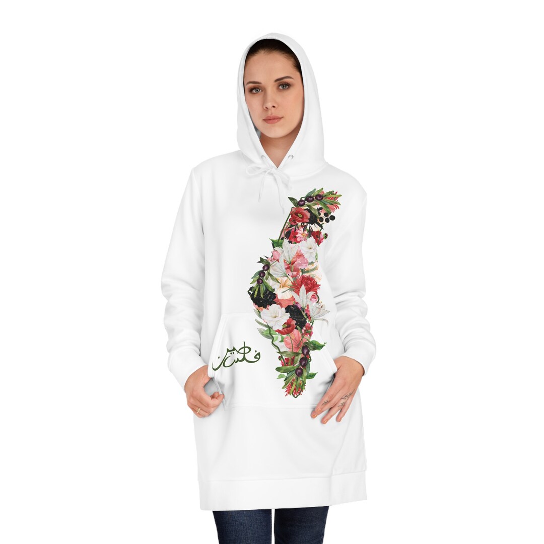 Palestine Hoodie, Gaza Sweater, Women's Hoodie Dress, Floral Hoodie ...