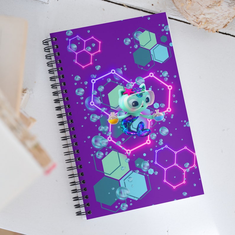 Gabby's Dollhouse Mercat Spa Science Spiral Notebook - Etsy