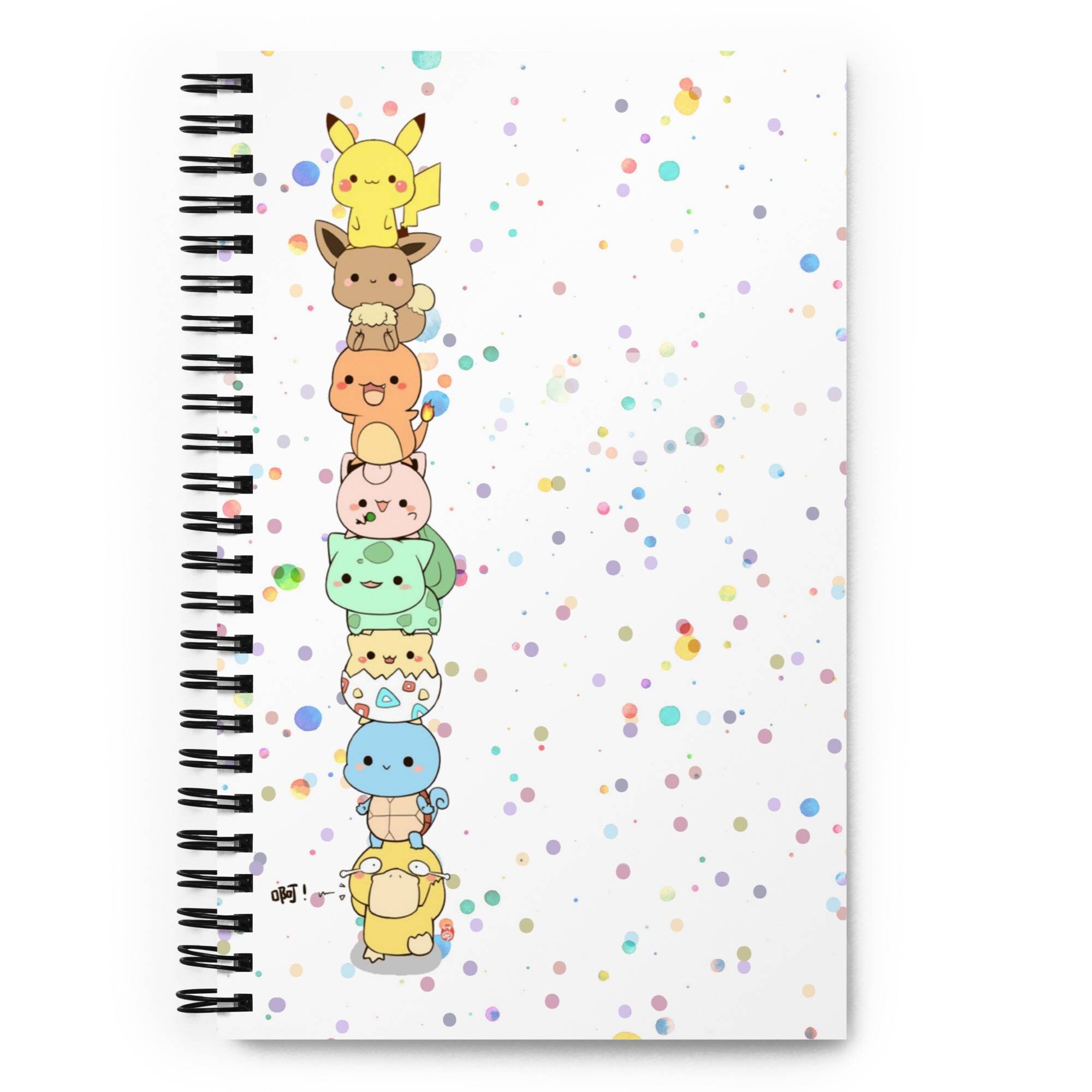 Pokémon Chibi Tower Spiral Notebook, Cute Pokemon Journal, Pikachu ...