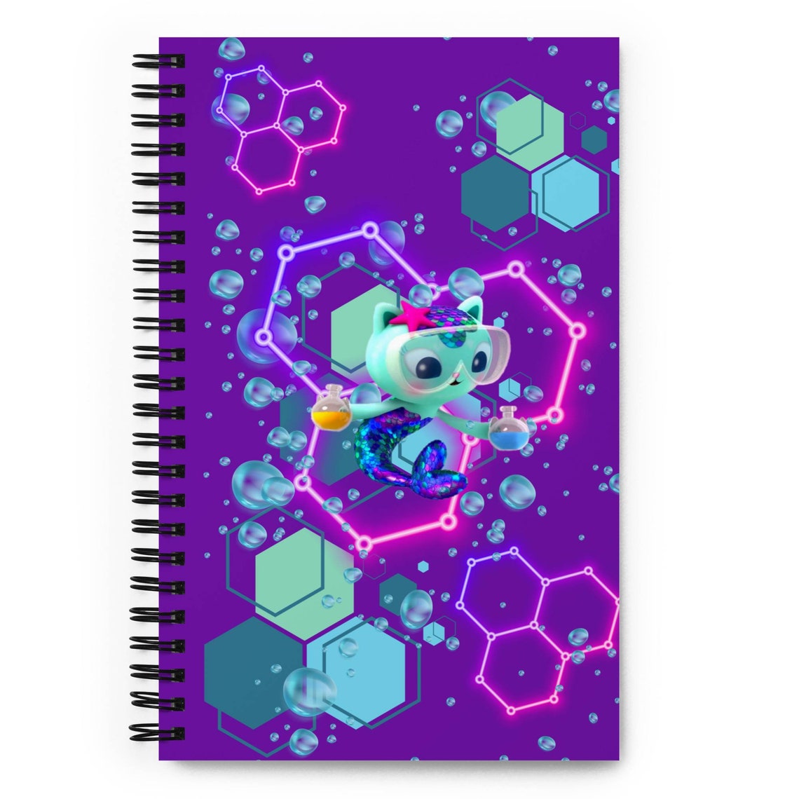 Gabby's Dollhouse Mercat Spa Science Spiral Notebook - Etsy