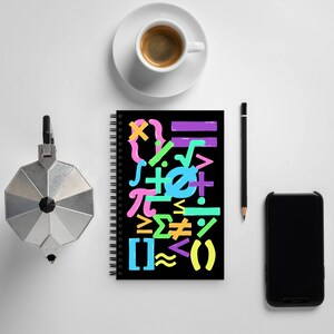 STEM Neon Spiral Notebook, Math Journal Diary, Math Symbols Gift, STEM ...