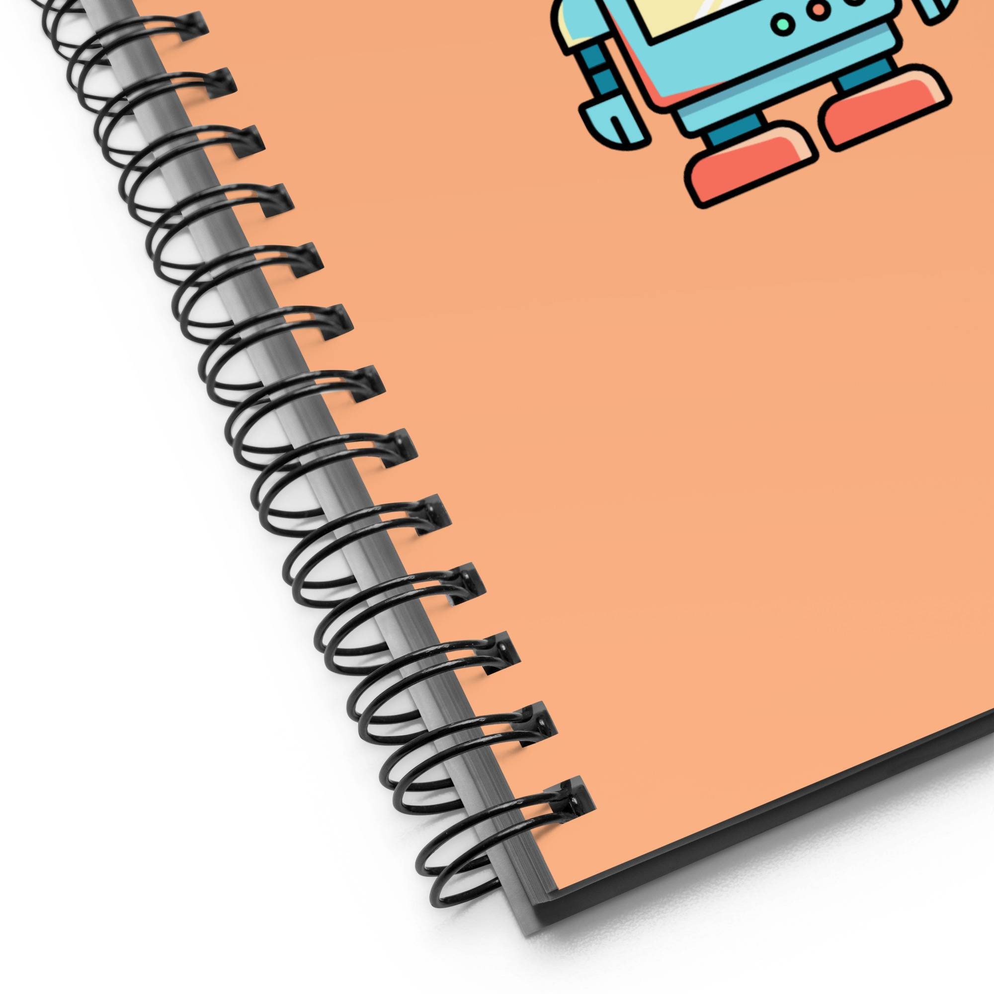 Cute Robot Spiral Notebook, Robot Theme Gift, Robot Journal, Robot ...