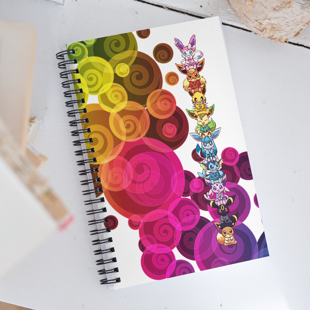 Pokémon Eevee Eeveelution Spiral Notebook, Pokemon Journal, Pokémon ...