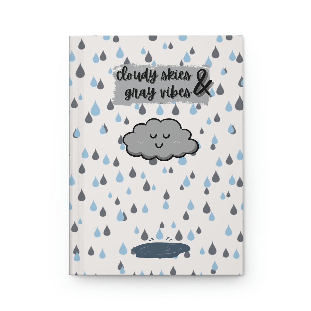 Cloudy Skies Hardcover Journal, Rainy Day Notebook, Cute Kids Diary ...