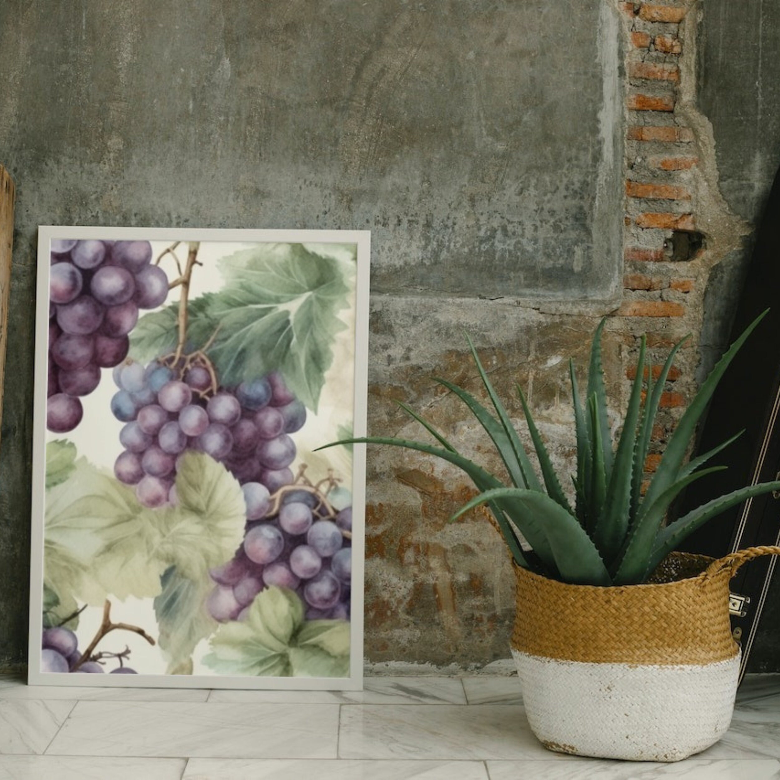 Grapes Watercolor Digital Paper Seamless Patterns Fruit - Etsy