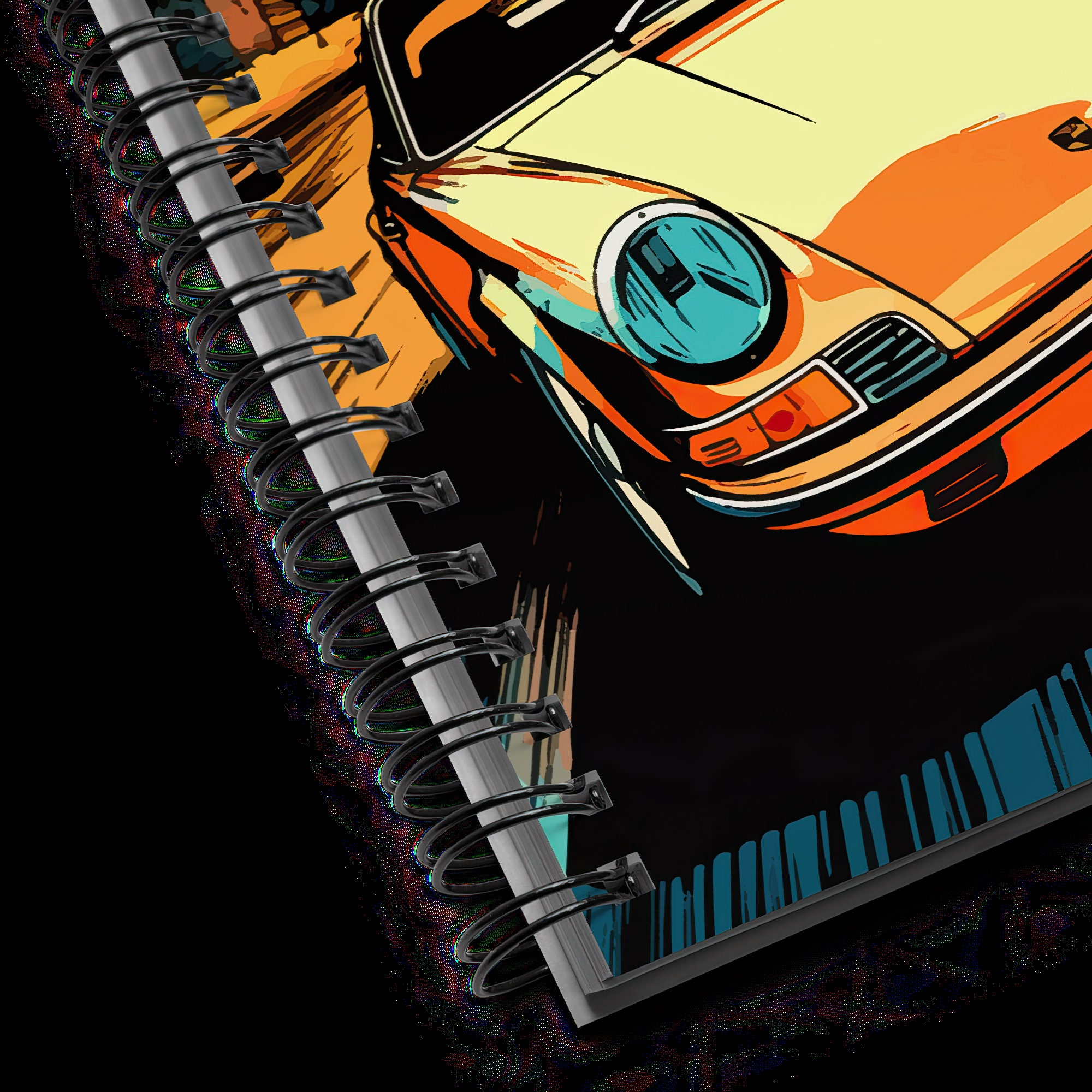 Porsche 911 Notebook Unique Comic Book Illustration Cover Perfect for ...