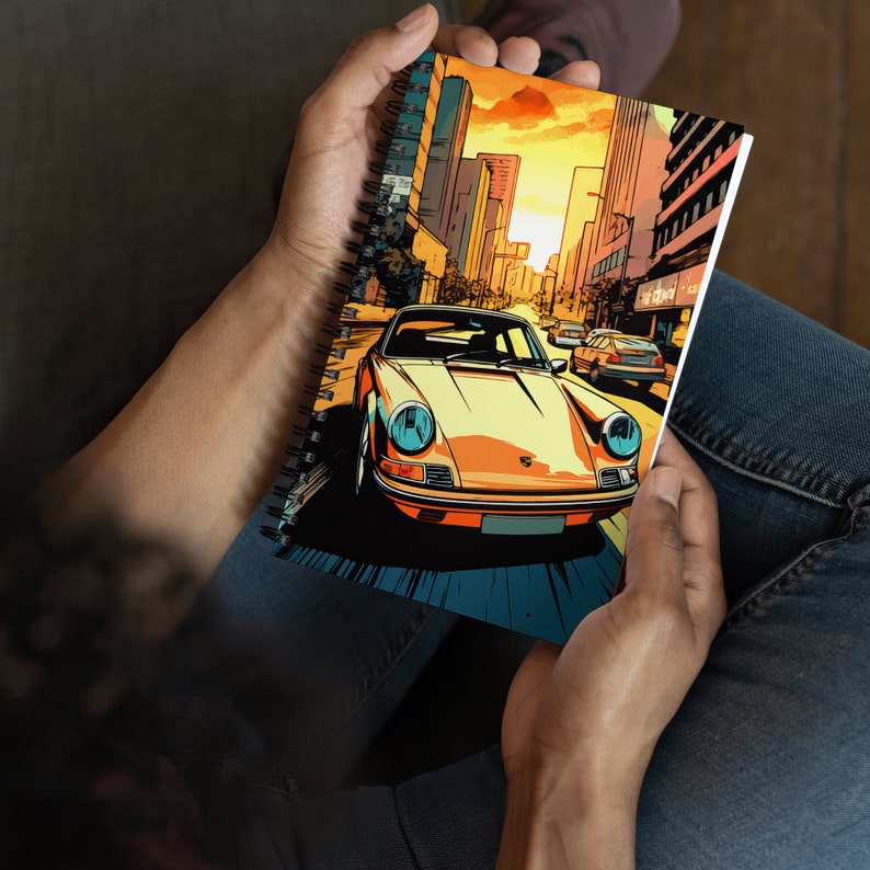 Porsche 911 Notebook Unique Comic Book Illustration Cover Perfect for ...