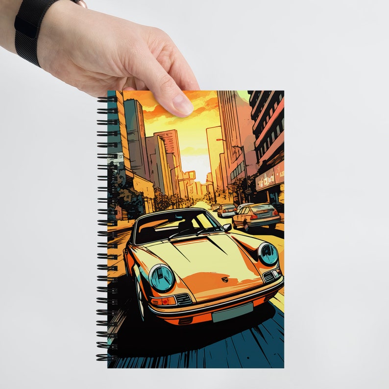 Porsche 911 Notebook Unique Comic Book Illustration Cover Perfect for ...