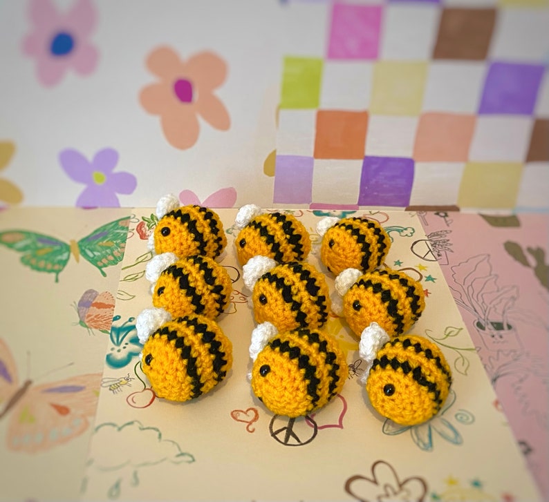 Mini Crochet Bees Animals Handmade Nature Gifts - Etsy
