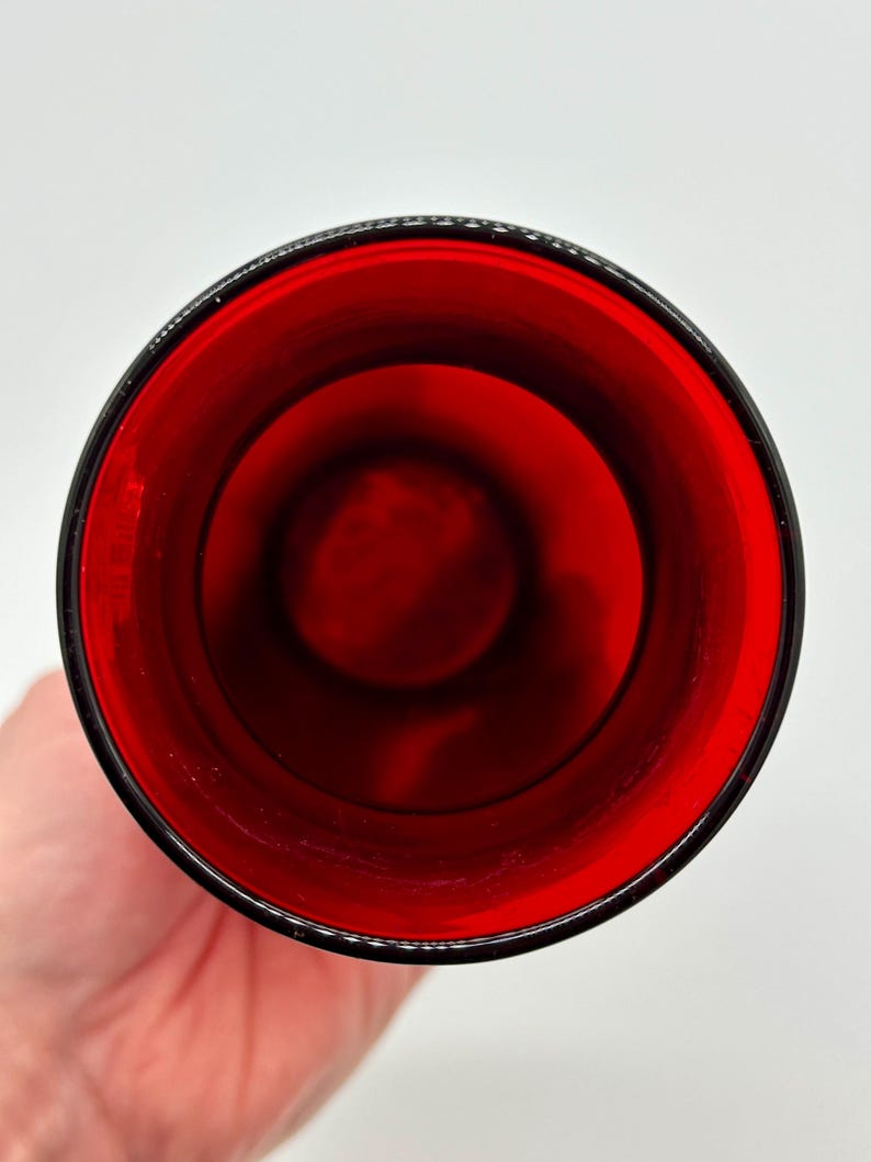 Vintage Anchor Hocking Royal Ruby Glass Vase Pair Foil Stickers USA - Etsy