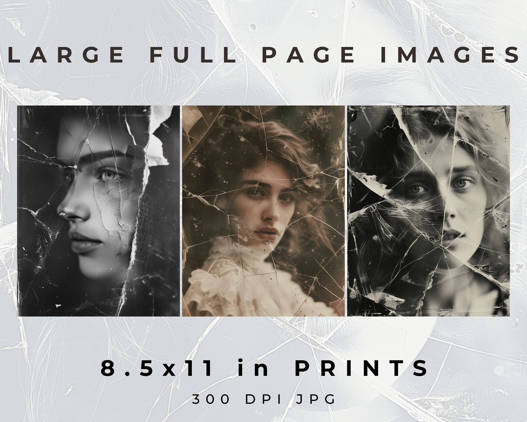 Worn Distressed Portrait Collection / Junk Journal / Scrapbook ...