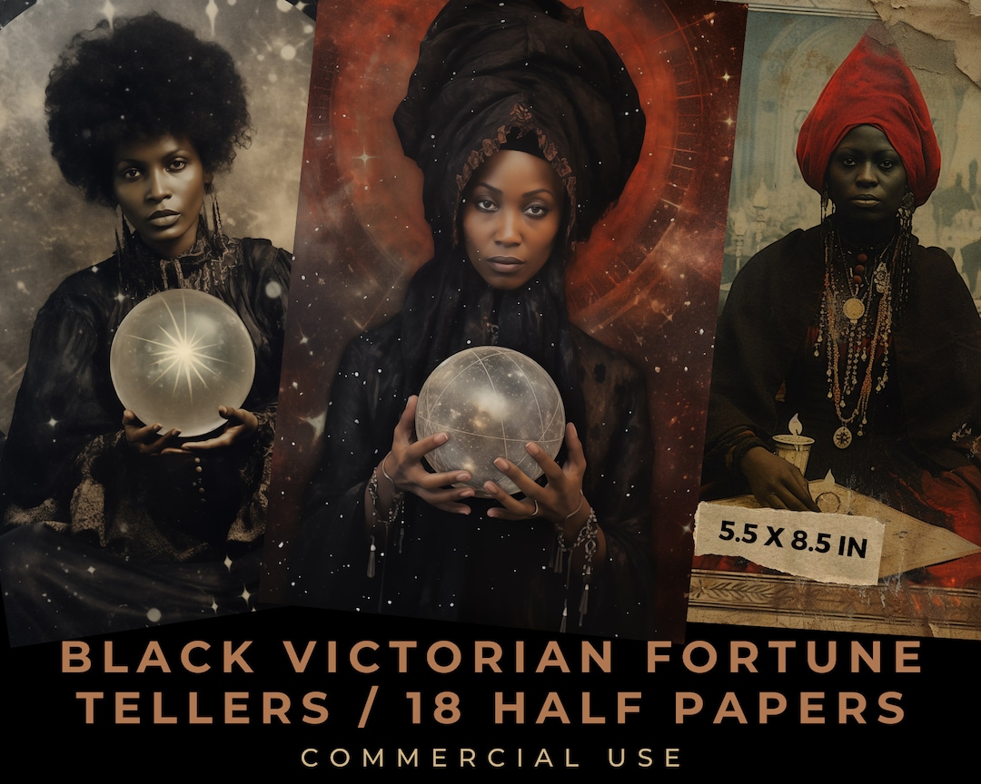 Victorian Black Women Fortune Tellers, 18 Half Papers (digital Download ...